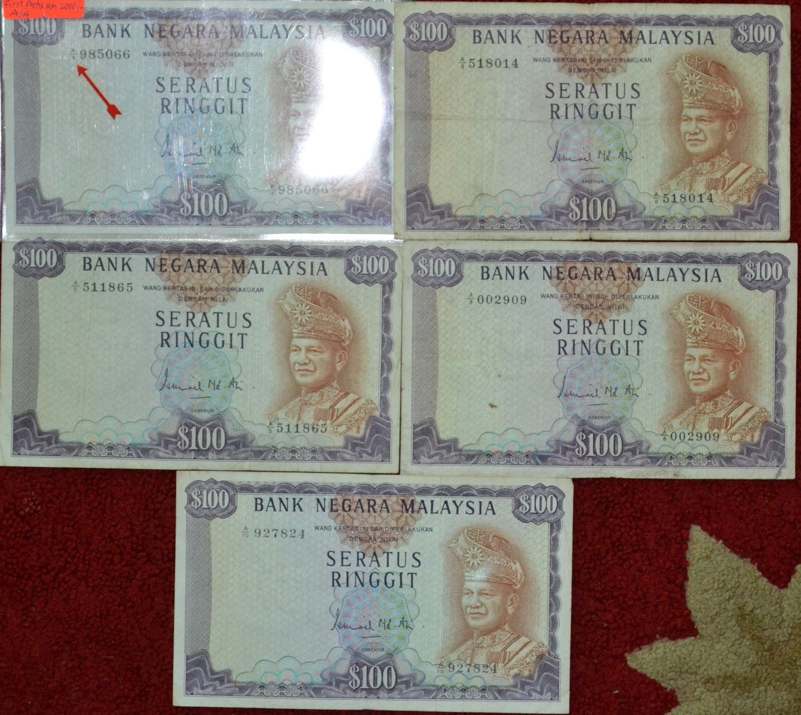 Galeri Sha Banknote: WANG KERTAS RM100 SIRI KE-2 1972