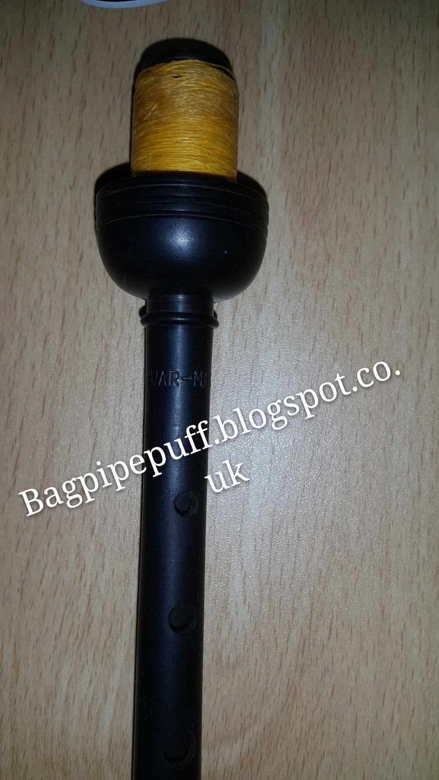 Pipe puff: ex-Shotts WarMac blackwood pipe chanter with double ...