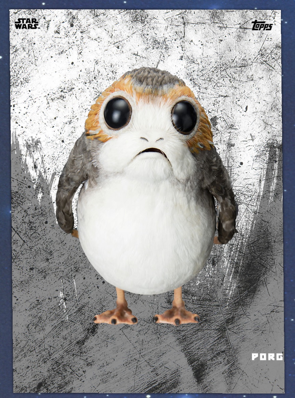 Star Wars Porg trading card