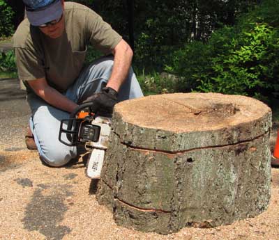 Gurney Journey: How to make a rustic stump planter