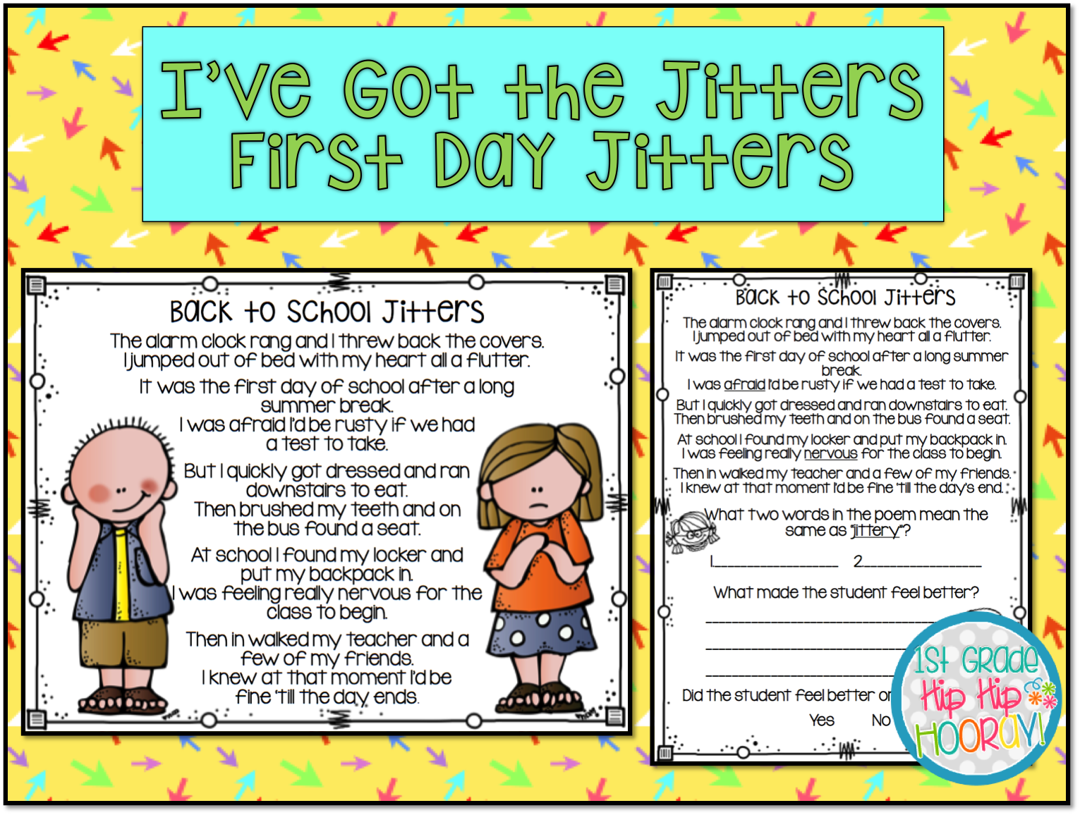 1st Grade Hip Hip Hooray!: Back to School Book Companion...First Day ...