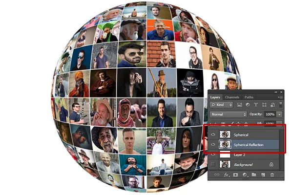 PhotoEffect: How To Create a Spherical Collage in Photoshop
