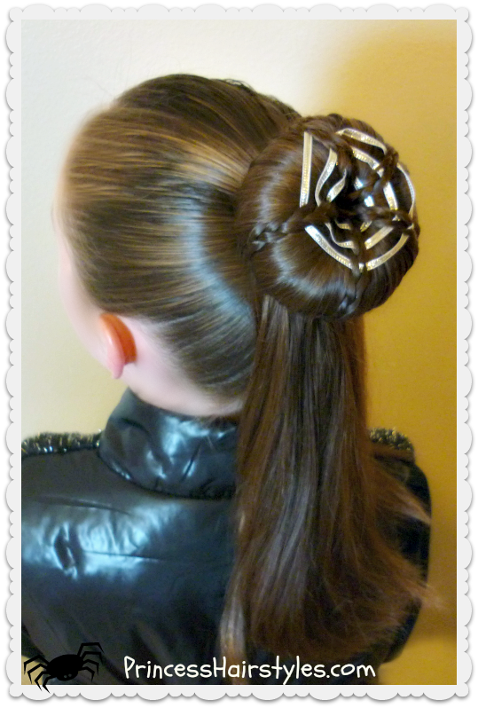Spider Web Bun Hairstyle Tutorial | Hairstyles For Girls - Princess ...