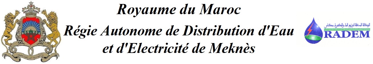 Régie Autonome de Distribution d'Eau et d'Electricité de Meknès ...