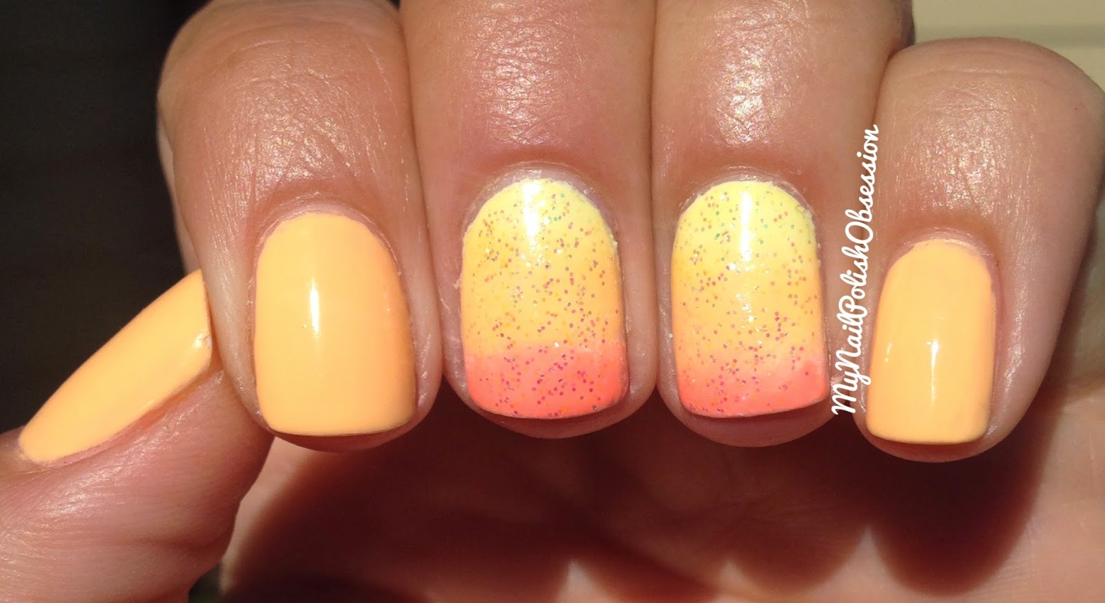 My Nail Polish Obsession: Sunny Day Nails using Maybelline Bleached Neons
