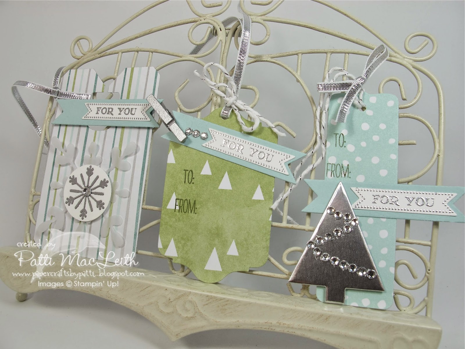 Papercrafts by Patti: December Pals Blog Hop 2014 - Trio of Tags