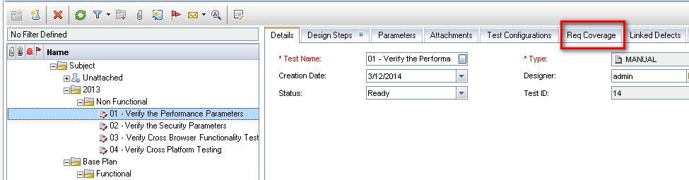 Increiblelavista: Requirement Coverage in Test Planning Phase of QC ALM