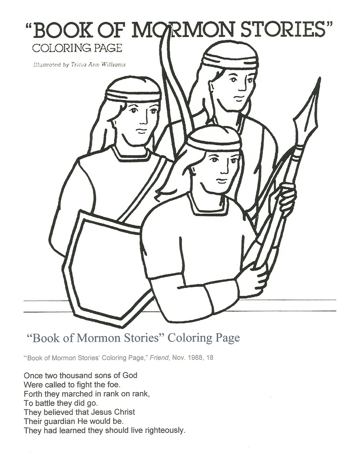 Book Of Mormon Stories Coloring Pages