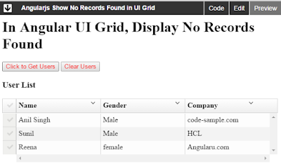 no record found in angularjs ng-grid and ui-grid
