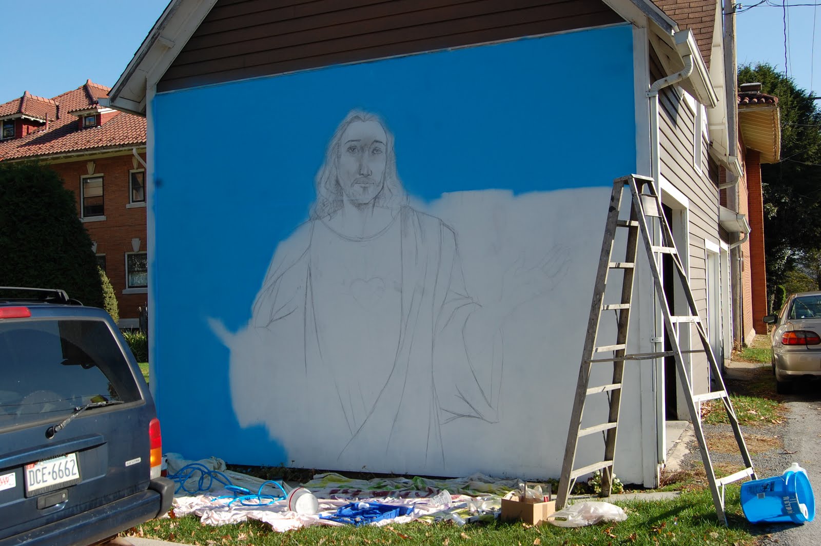 James Elston Illustration blog: Jesus- Sacred Heart Mural