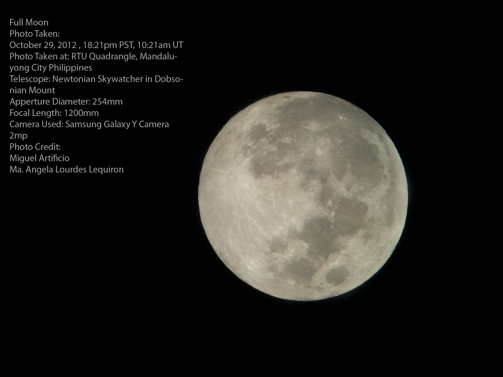RTU ASTRONOMY SOCIETY: Hunter's Full Moon