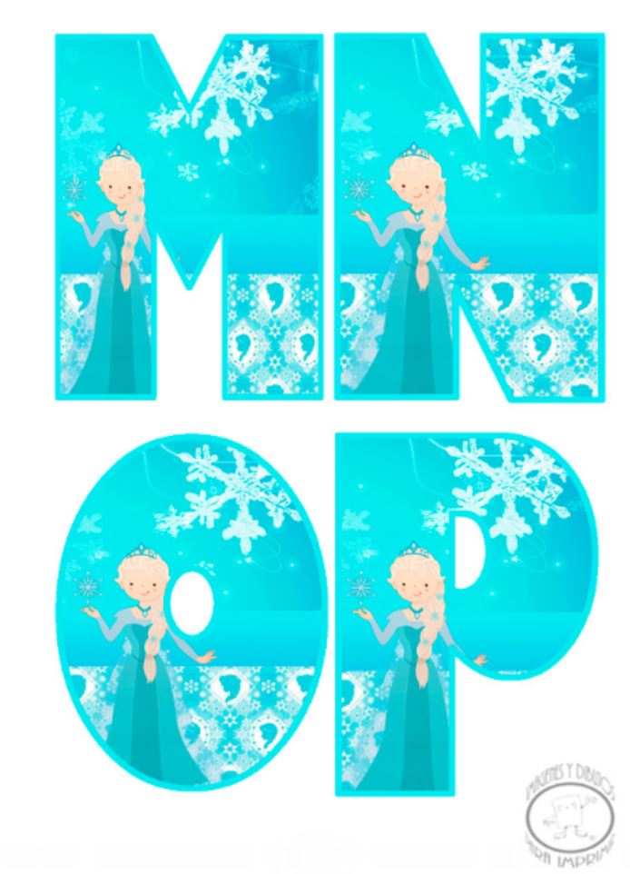 Abecedario Tipo Elsa de Frozen. Elsa´s Style Alphabet. - Oh my Alfabetos!