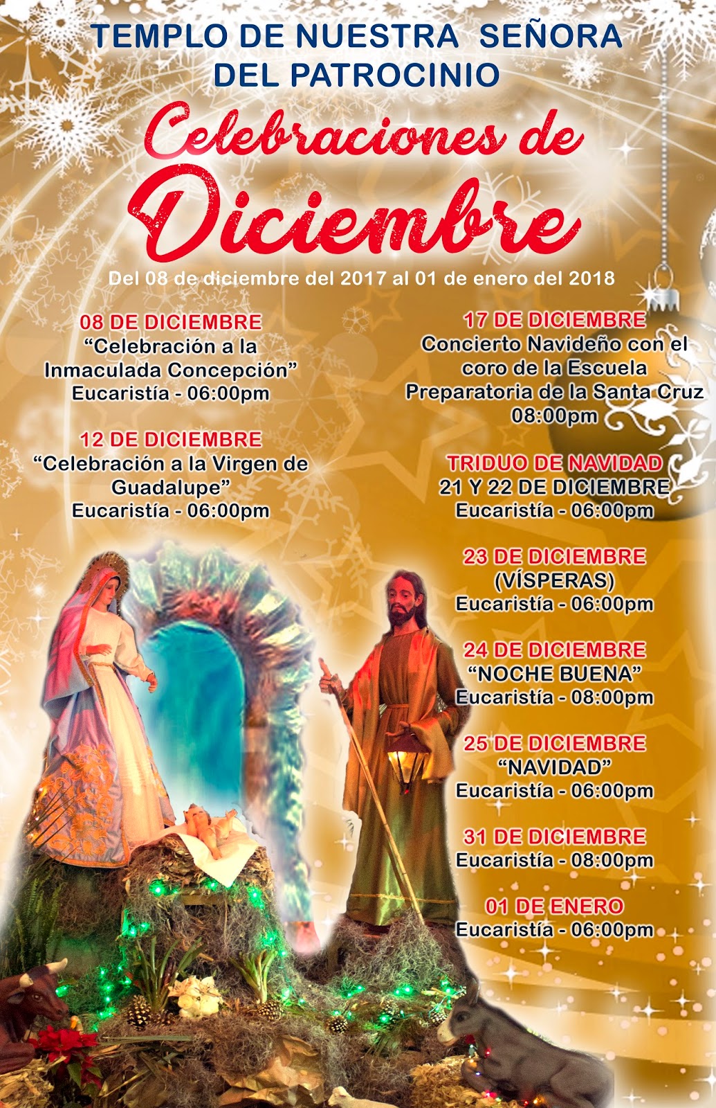 Actividades 2017 de las Celebraciones de Diciembre en el Templo del ...