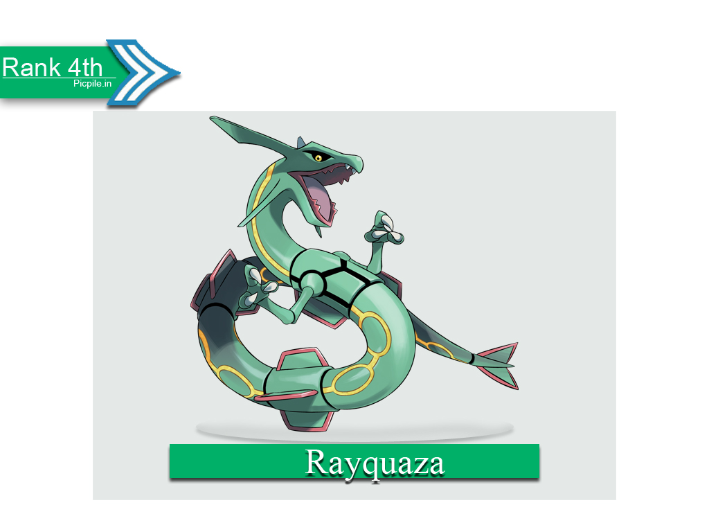 Rayquaza Pokémon Rank 4th - Abilities, attacks and Species