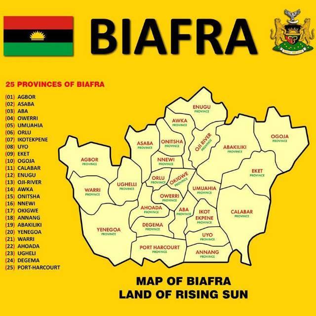 BIAFRA MAP, PASSPORT AND CURRENCY OUT