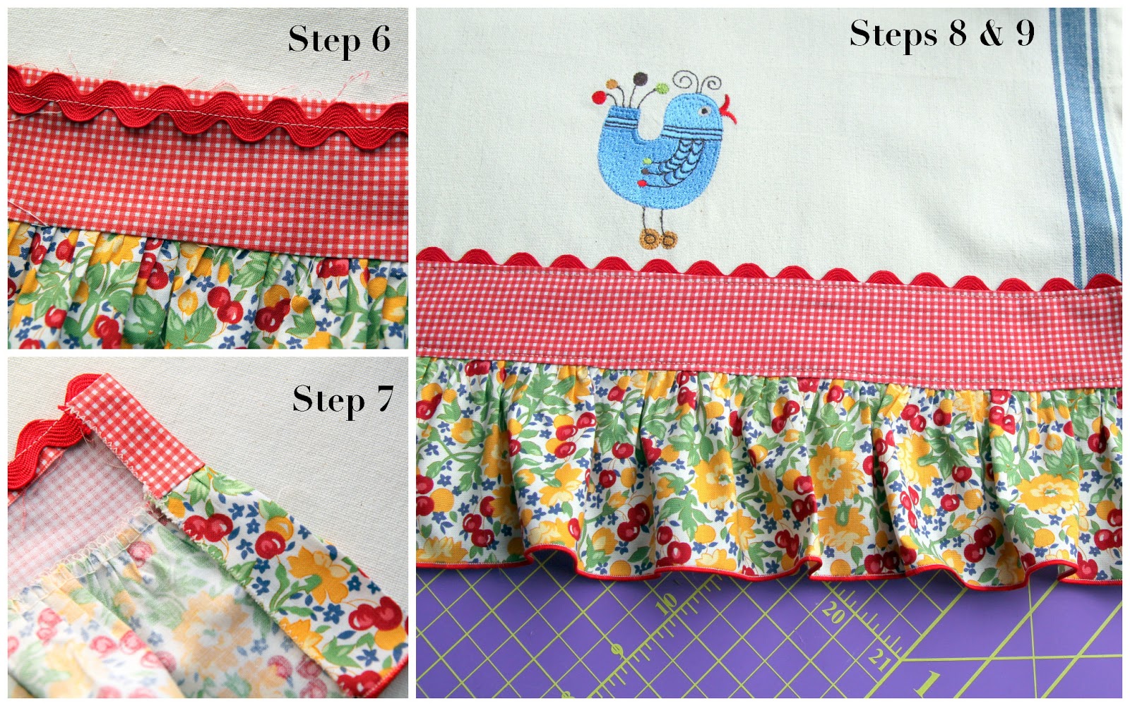 National Serger Month: Ruffle Dishtowel Tutorial - The Cottage Mama