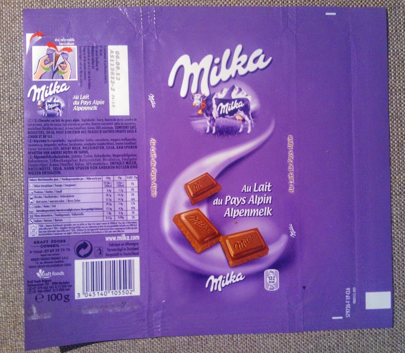 Milka: Milka Au Lait du Pays Alpin (100g)