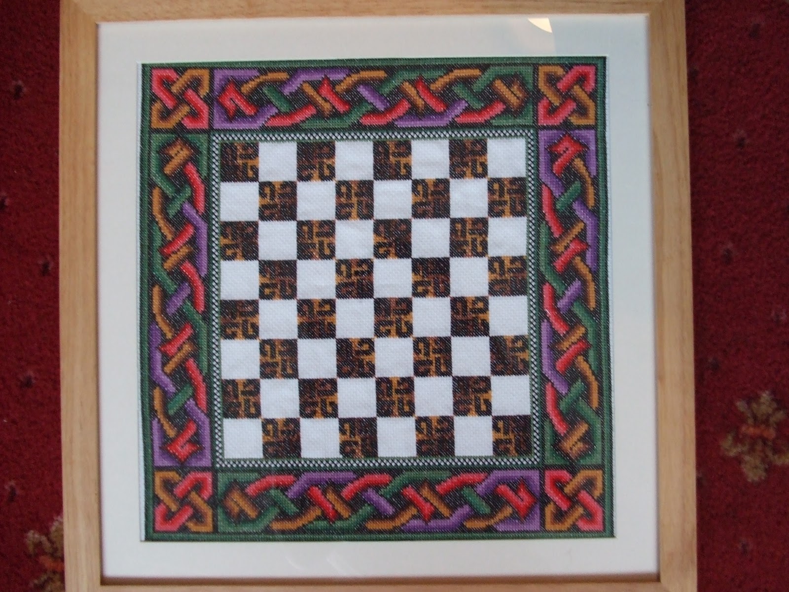 Cross Stitch A to Z: Celtic chessboard - finished!