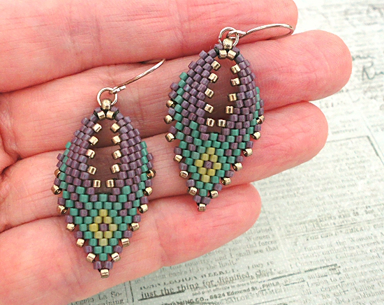 Linda's Crafty Inspirations: Russian Leaf Earrings - Embellished with Anabel's Design