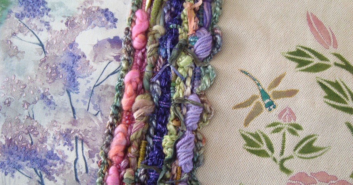 Textile Butterfly: New "Colourful Couching" workshop samples