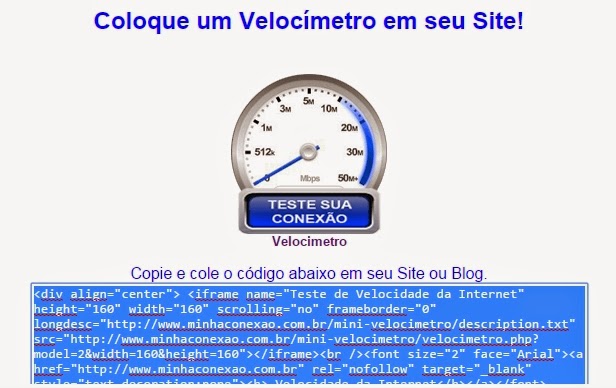 TUTORIAL - Como por um velocímetro (medidor) de internet em seu blog ...