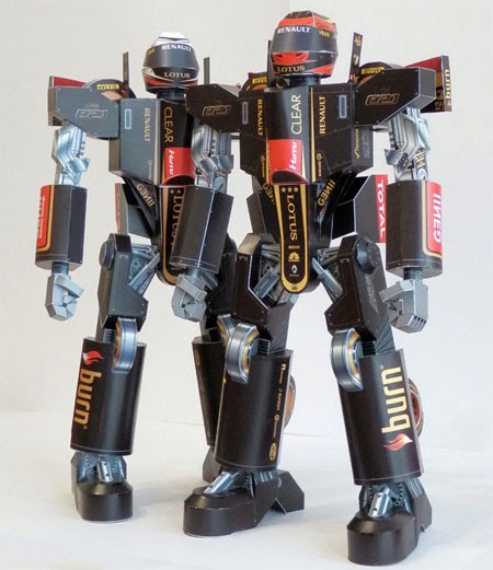 Papercraft Lotus F1 Kimi Robot ~ Papercraftsparati | Todos los ...
