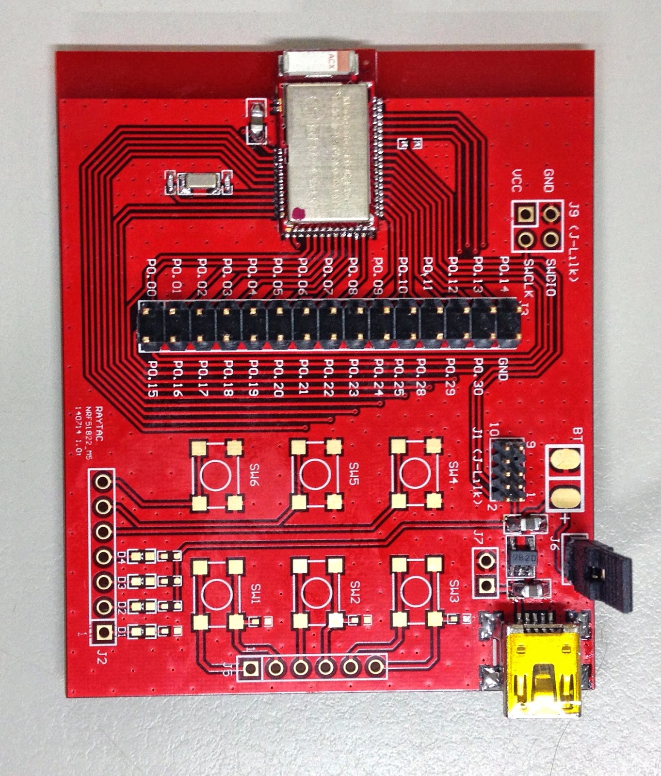 Nordic Bluetooth & WiFi Module: Raytac BLE Module Development Board ...