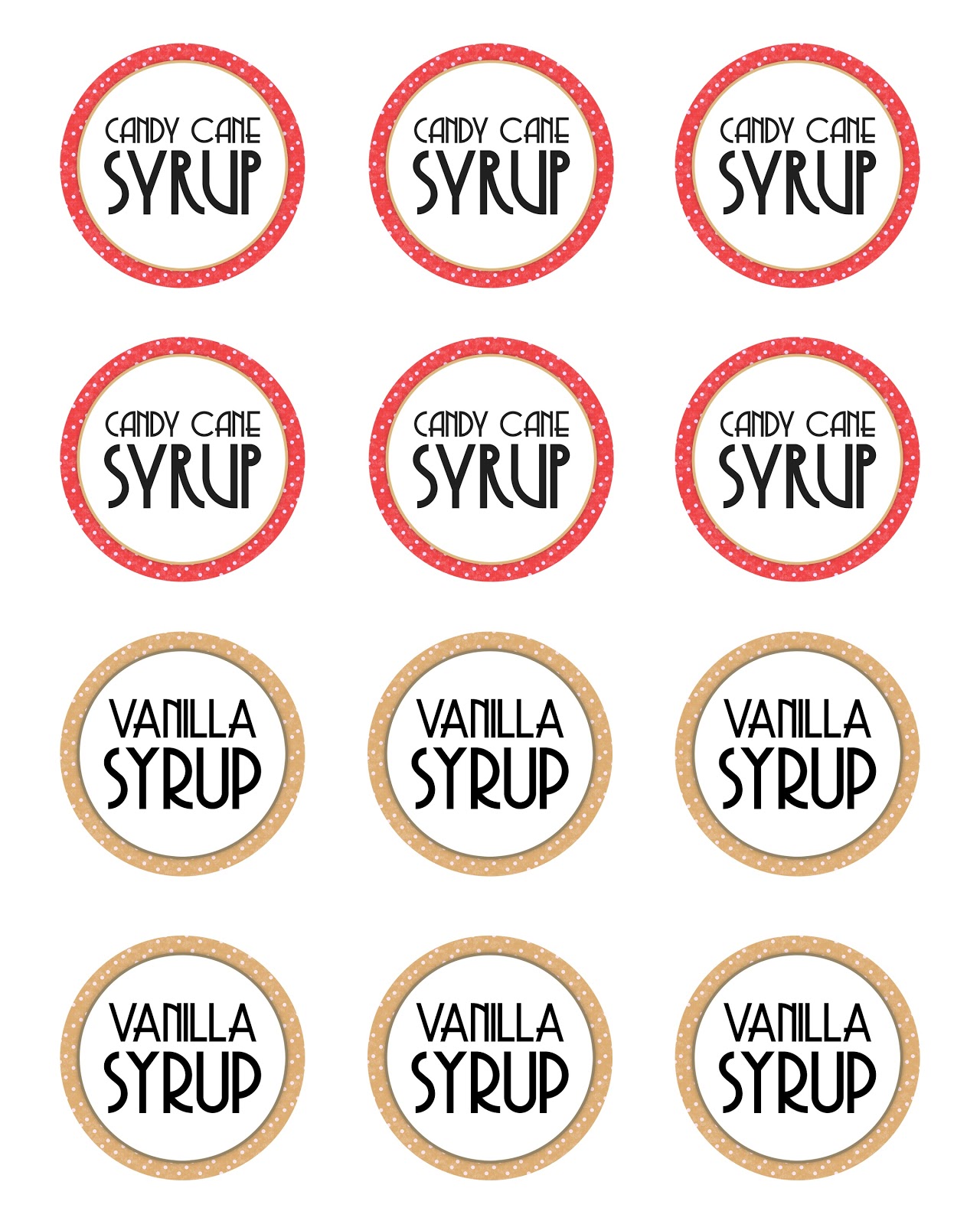 Easy Gift Idea: Flavored Syrups (with free printable labels) - The ...