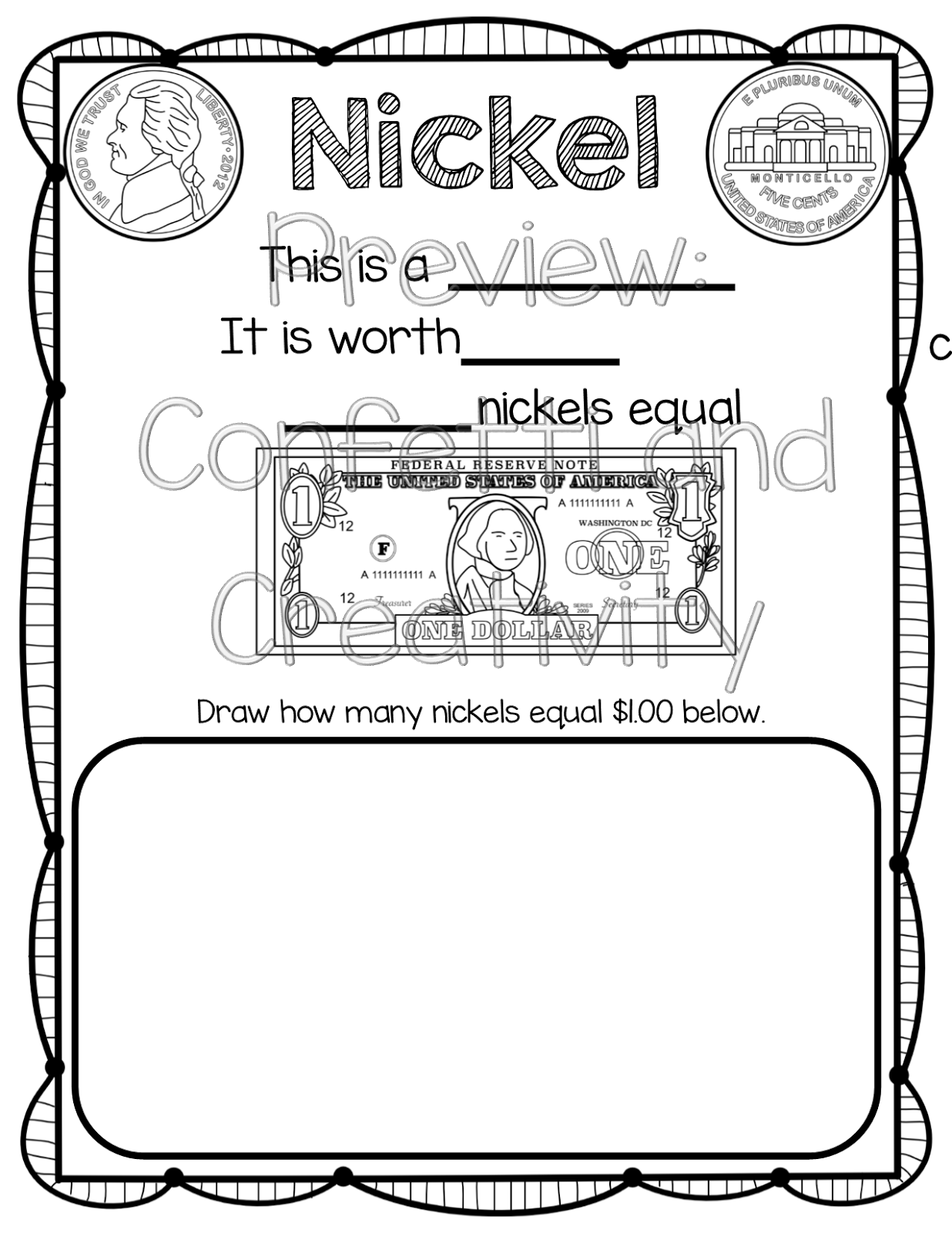 Spoonful of Confetti and Creativity: Teaching Money!