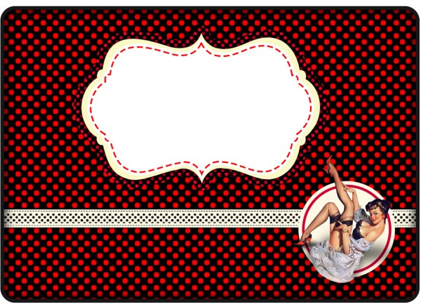 Pin Up in Black with Red Polka Dots: Free Printable Candy Bar Labels ...
