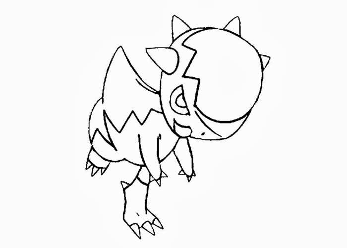Cranidos pokemon coloring pages | Free Coloring Pages and Coloring ...