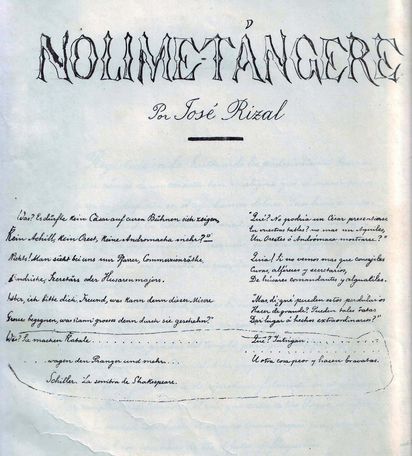 Naturalism - the Eighth Sense: Noli Me Tangere's Introduction in Rizal ...