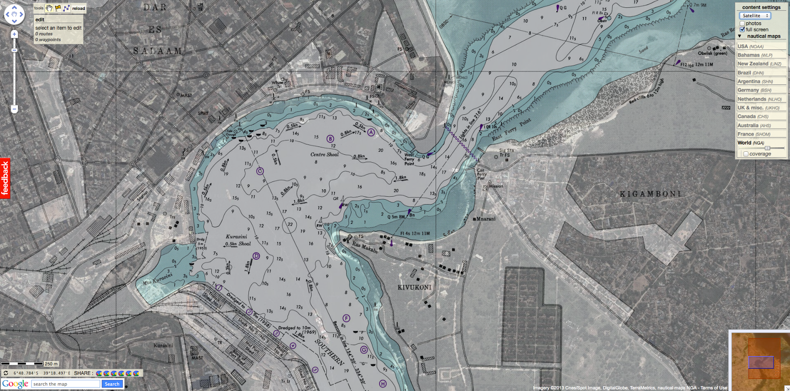 GeoGarage blog: World nautical maps : a new layer from NGA catalogue