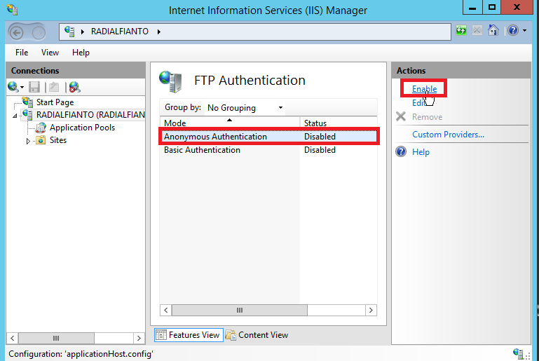 Cara Menkonfigurasikan FTP Server