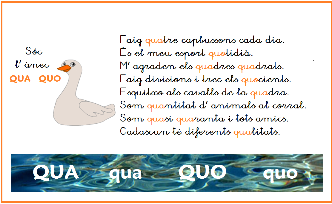 catatrux: QUA i QUO on la U té so