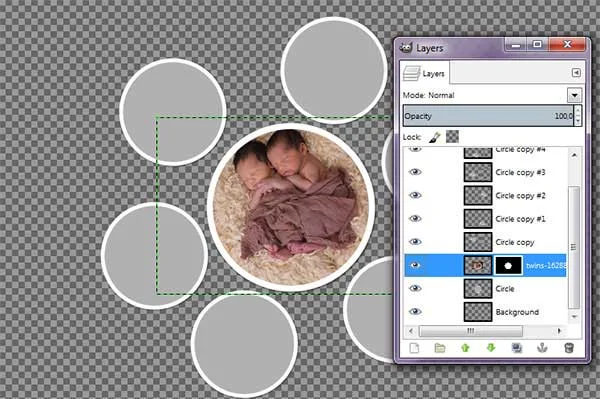 PhotoEffect: How to Make a Circle Photo Collage In GIMP