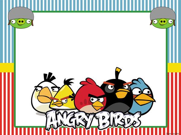 Angry Birds Background Invitations