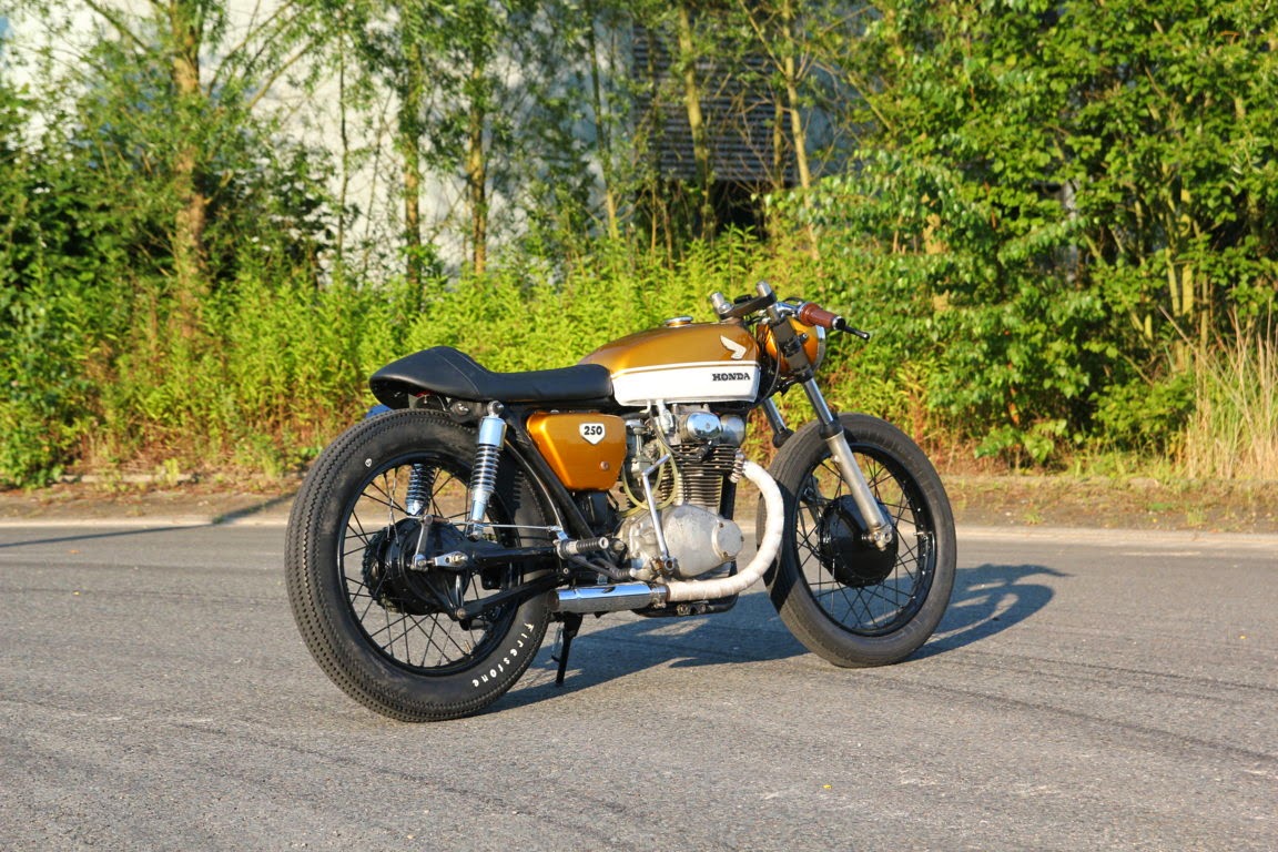 Honda CB 250 Cafe Racer "Goldzilla" by KlassikKustoms - Lsr Bikes