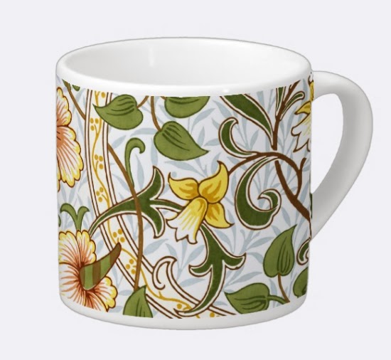 Bramblewood: William Morris Daffodil Pattern Espresso Mugs