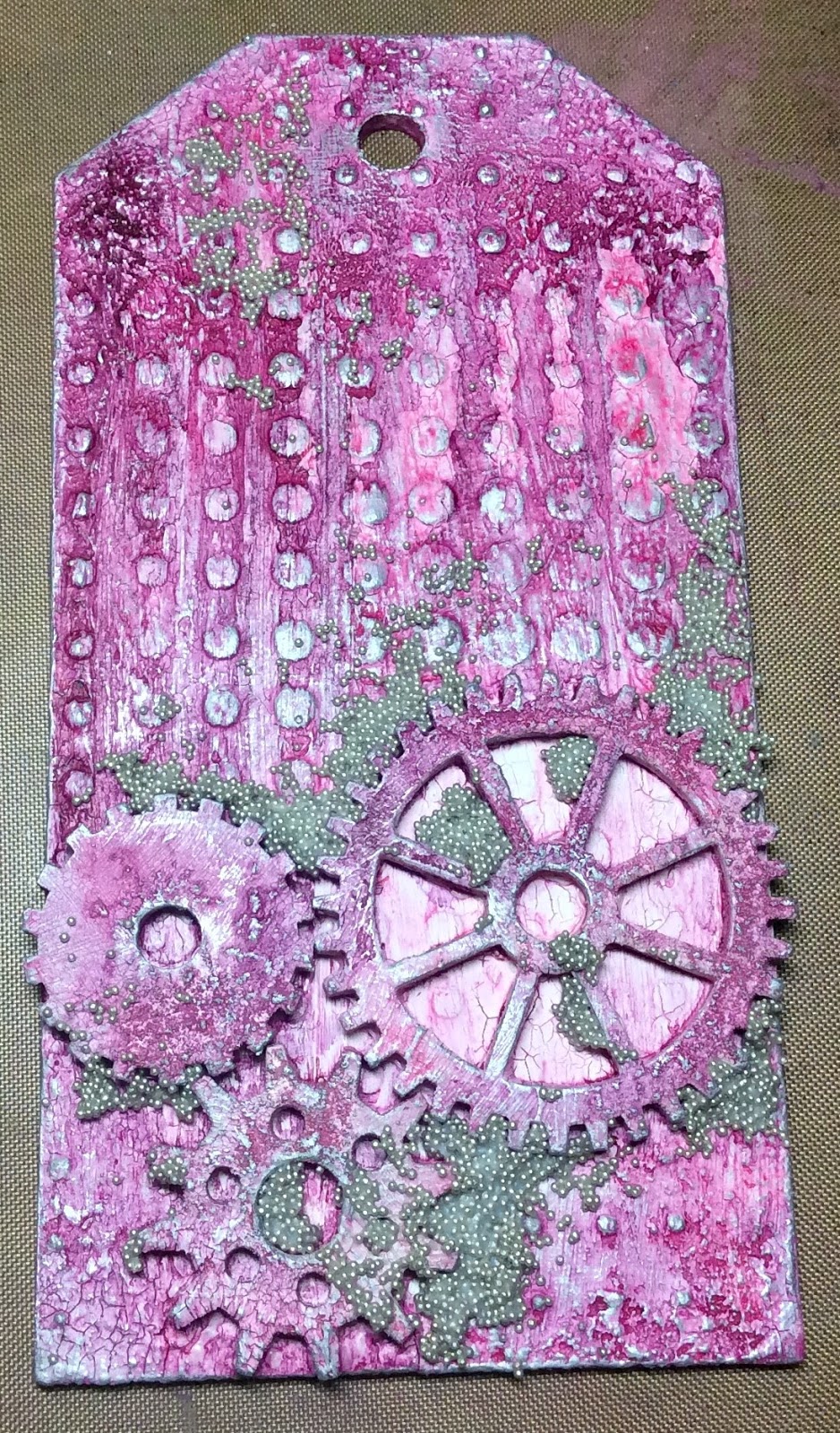 Buzzy Goings on at Bee Crafty Bidford: Jane DT - Cogs and Feathers MDF Tag