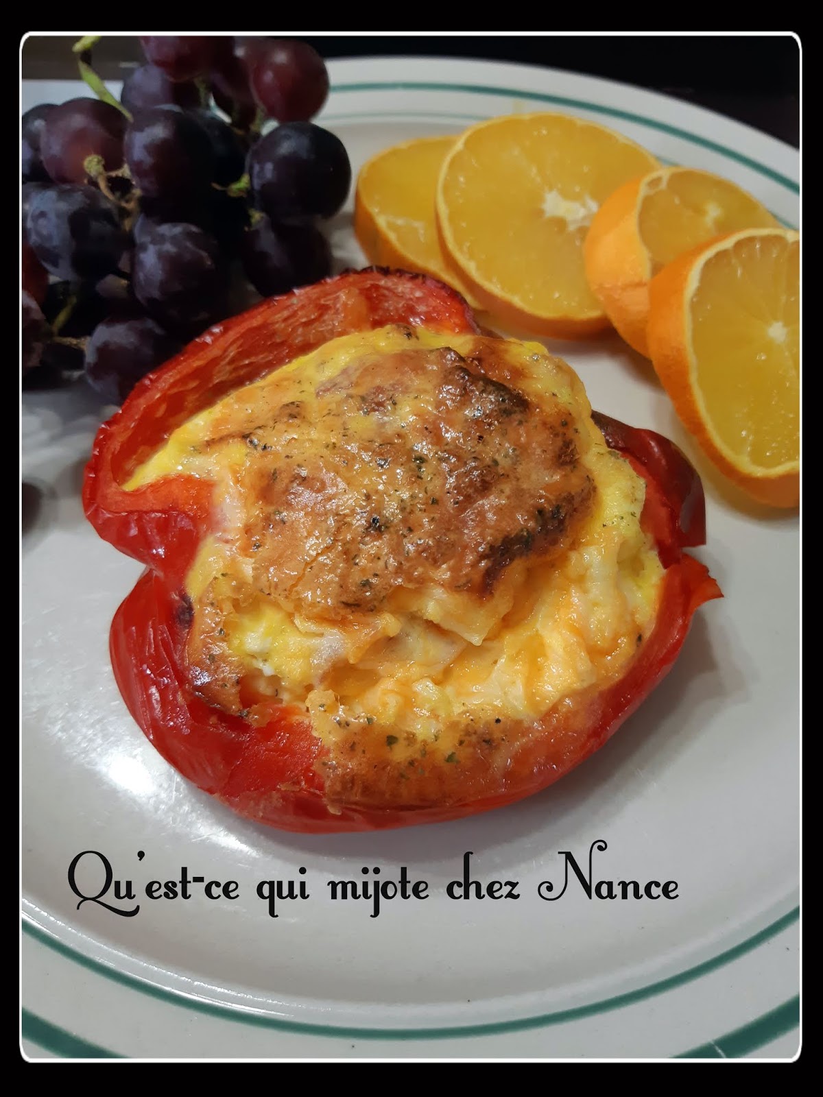 Qu'est-ce qui mijote chez Nance: Piment farci à l'oeuf