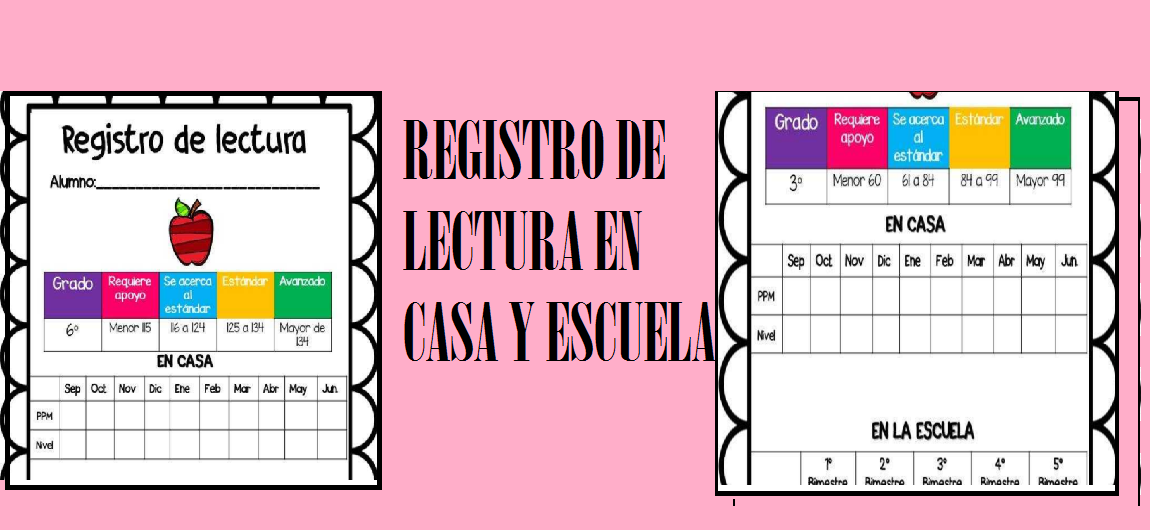 REGISTRO DE LECTURA EN CASA | MATERIAL EDUCATIVO PRIMARIA