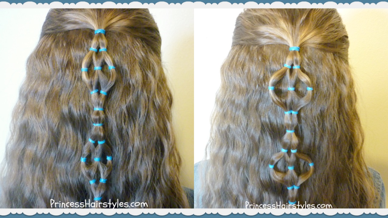 Elastic Design Half Up Hairstyle | Hairstyles For Girls - Princess ...