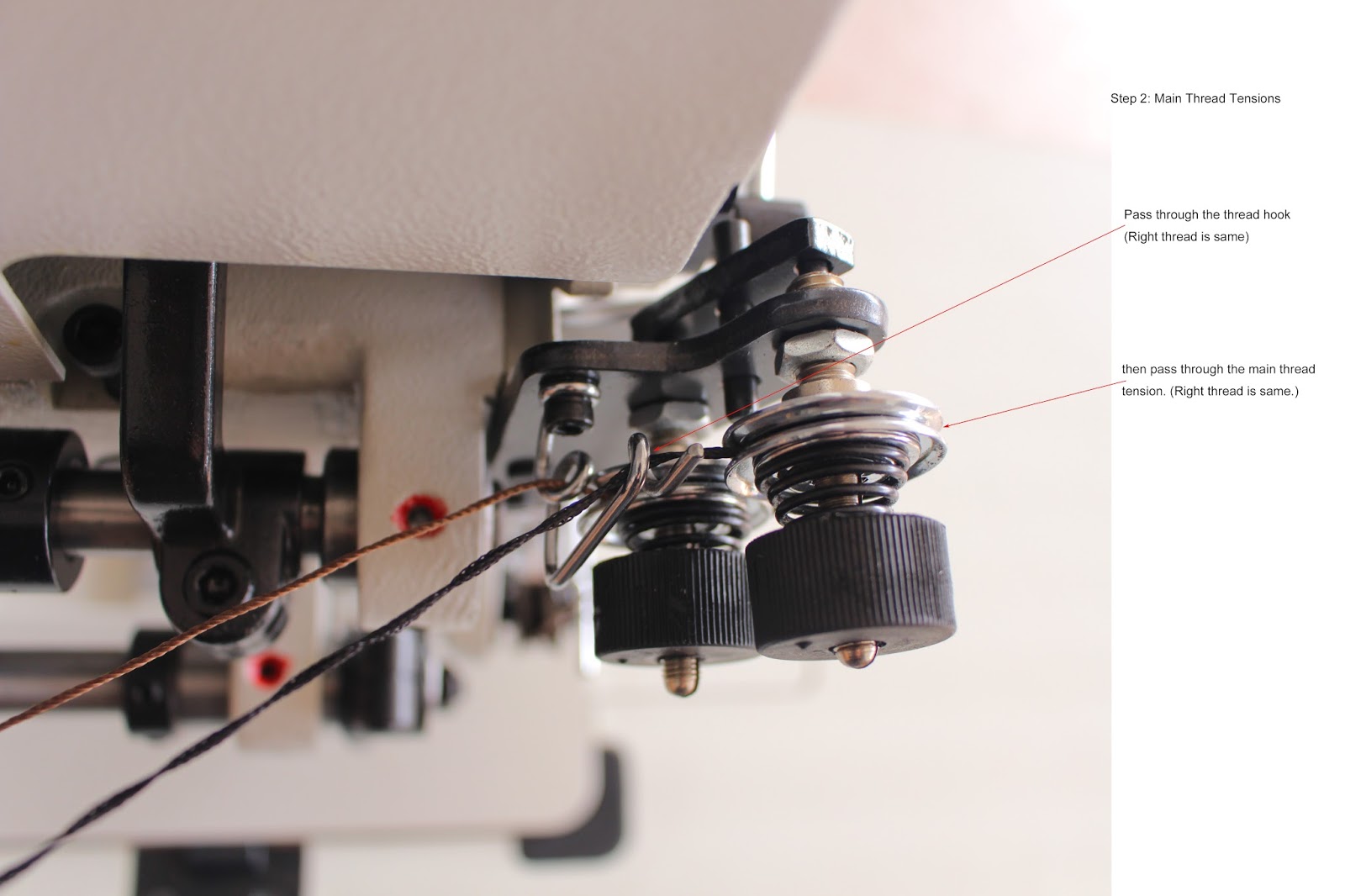 Heavy duty industrial sewing machines: Double needle ornamental stitch ...