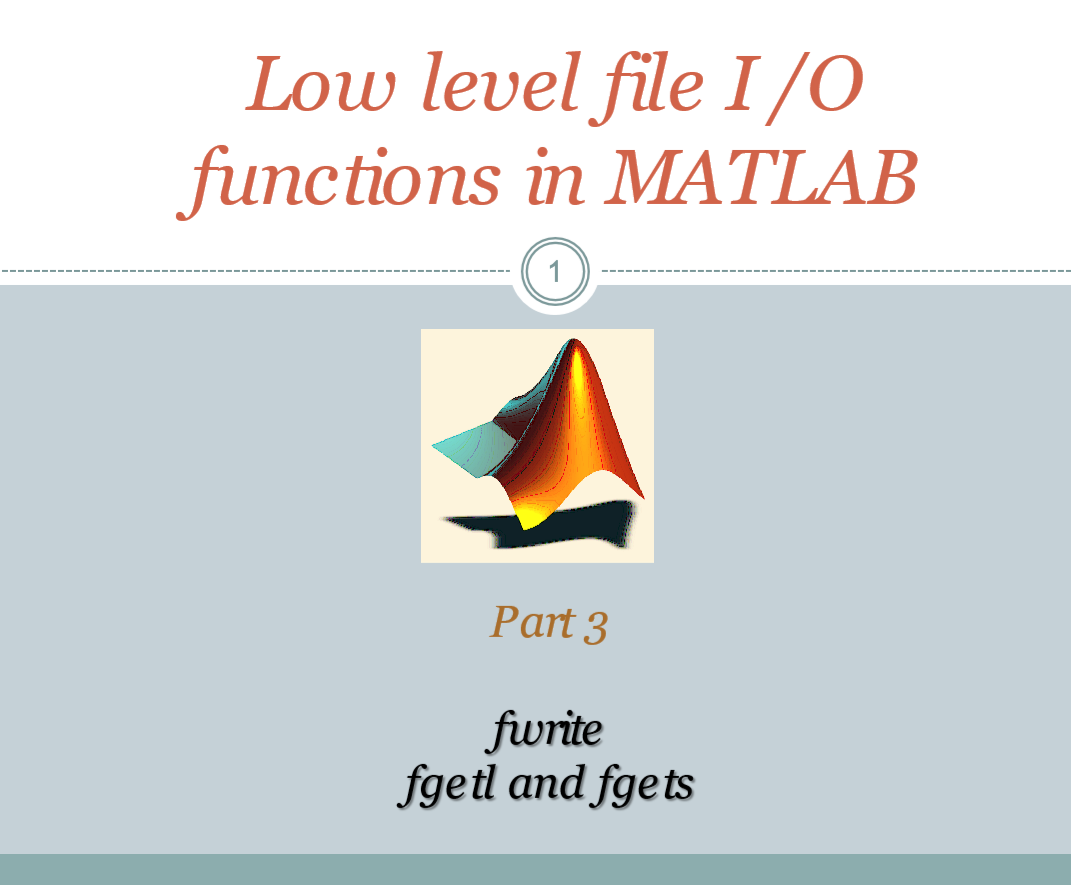 Electrical Engineering Tutorial ~ Working with Files in MATLAB - Part 3