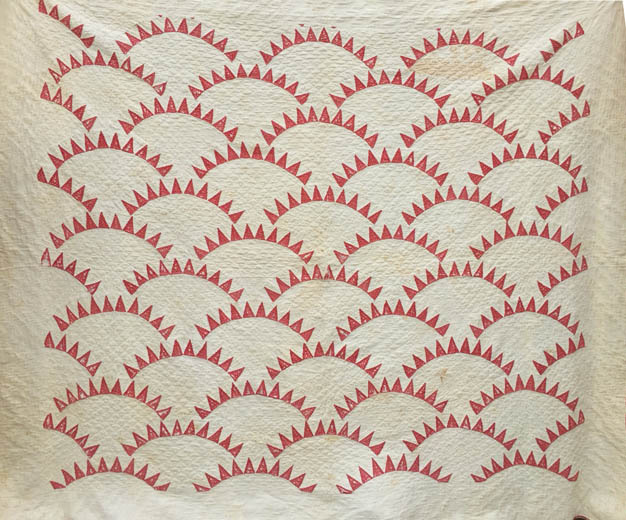 Cloud of Quilt Patterns: Not Square Blocks: Curved Shell Shapes