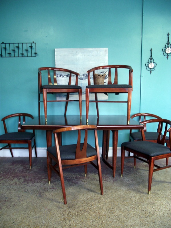 Vintage Ground: Mid Century Danish Modern Dining Set - Table w/ 6 chairs