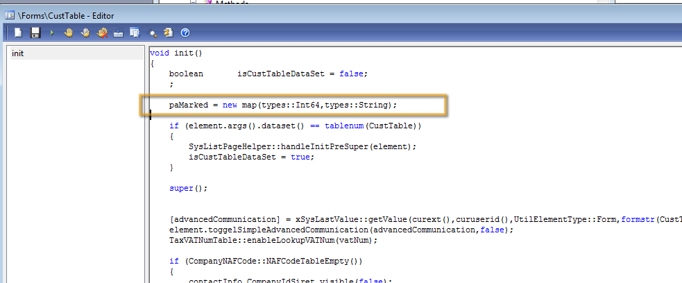 Dynamics AX blog: How to use edit methods to mark records