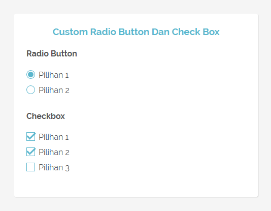 Tutorial Kostumisasi Radio Button Dan Checkbox | Tutwebsul