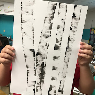 Elements of the Art Room: 4th Grade Fall or Winter Birch Trees